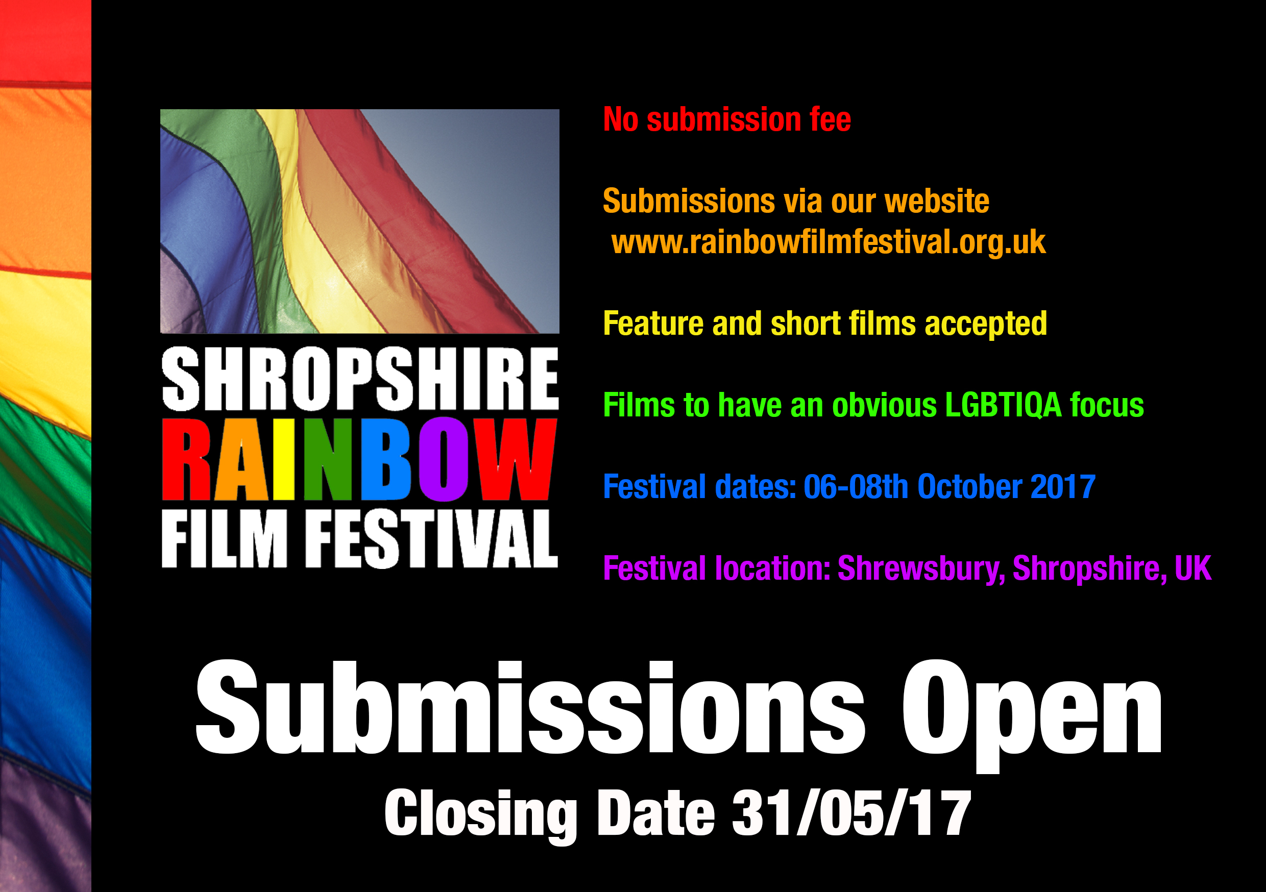 Submissions Open - Rainbow Film Festival